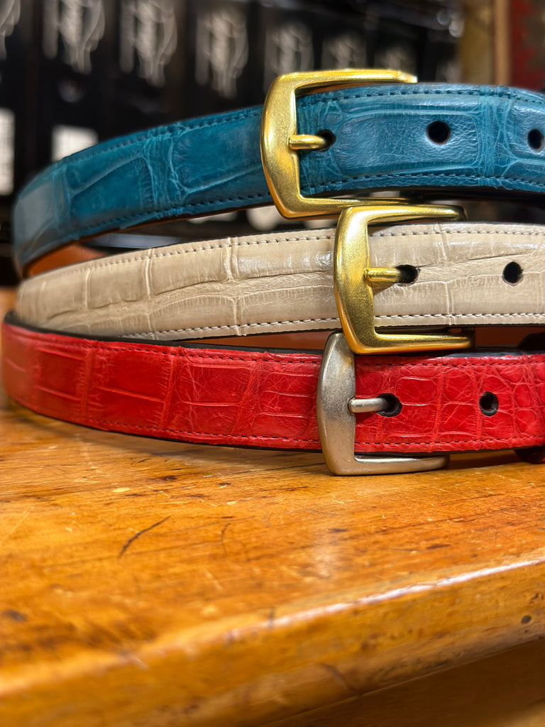 Genuine Wild Caught American Alligator 1” Belts – LaGrange Leather