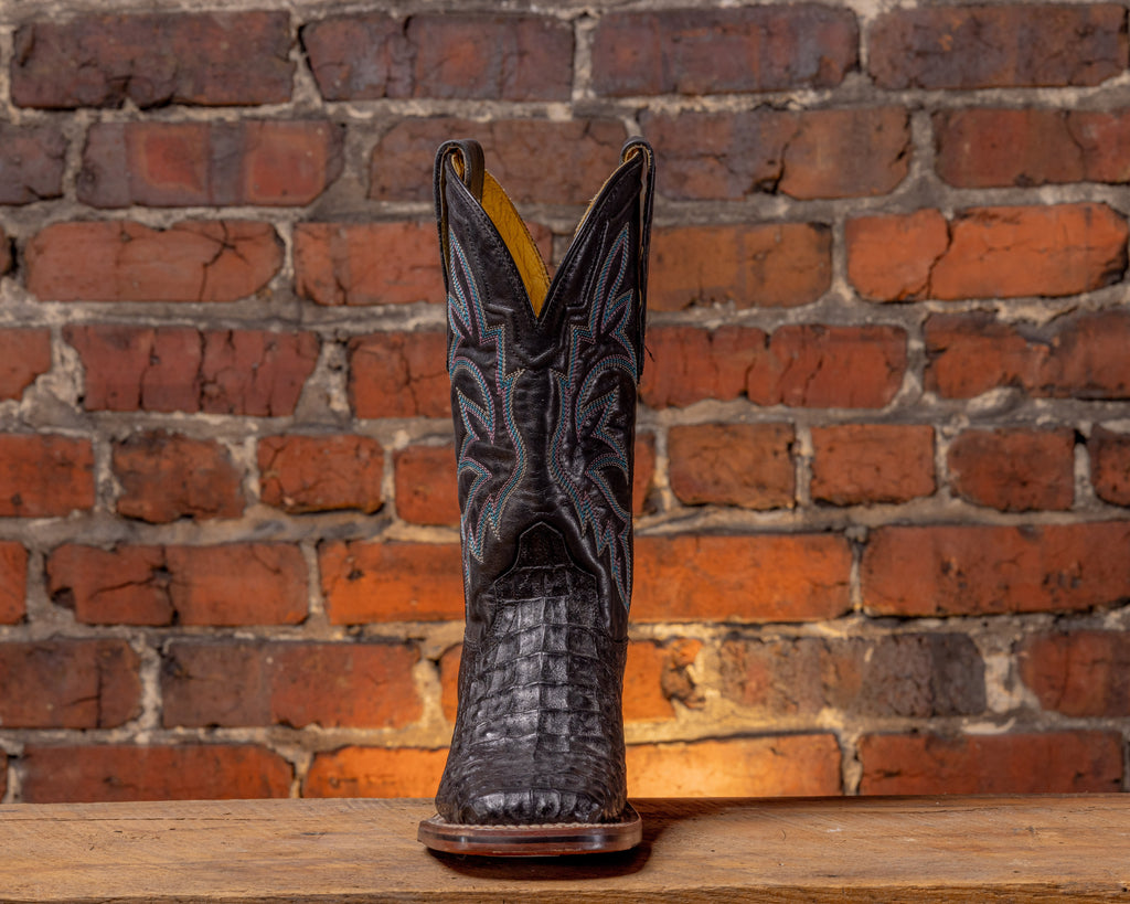 Black Full Foot Caiman with Rom Sole – LaGrange Leather
